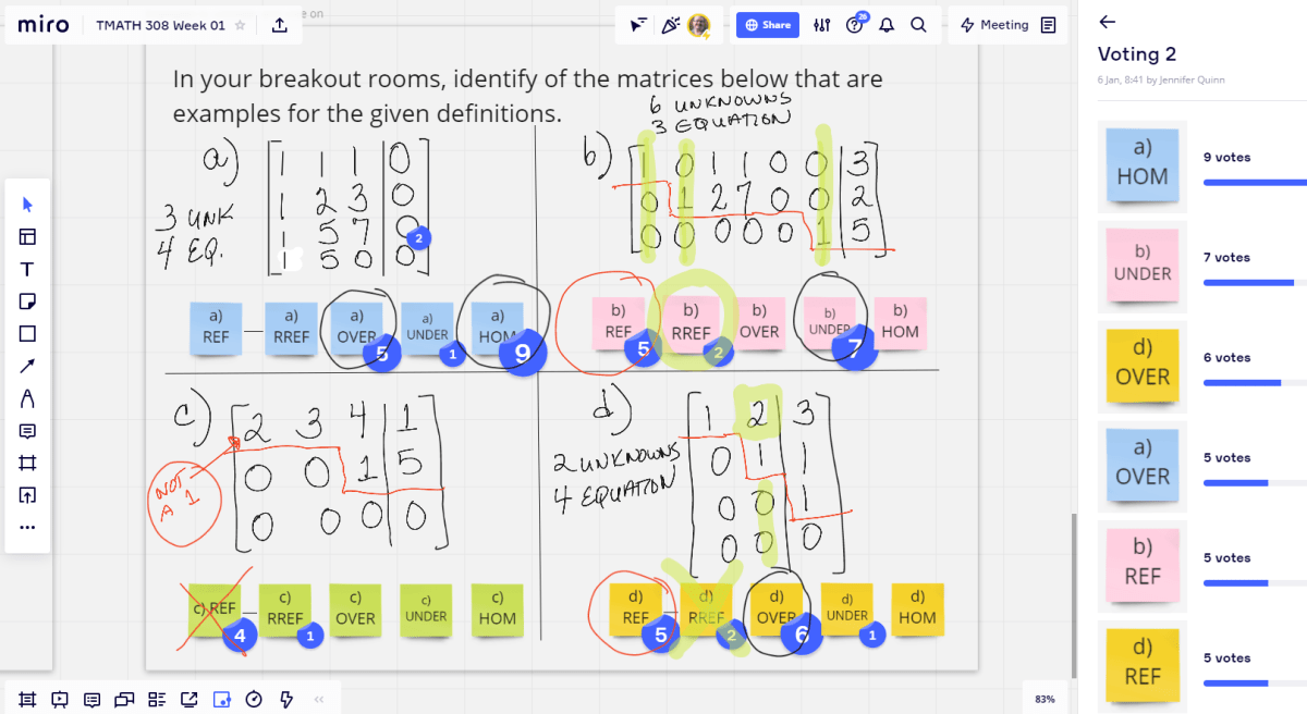 January 6 Day 669: Miro Voting–the Reality – Math in the Time of Corona